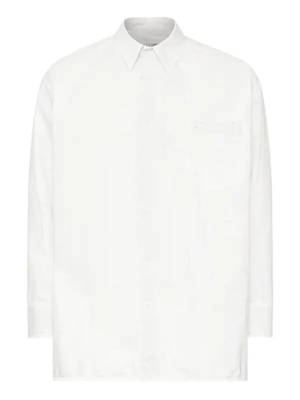 MAISON MARGIELA Cotton Poplin Shirt - Neutrals