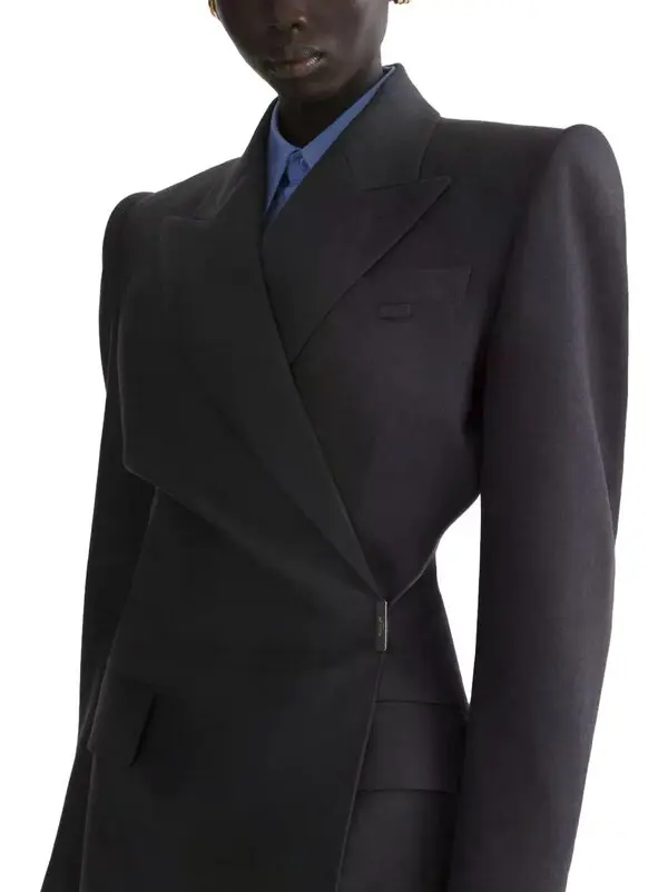 MUGLER Twisted Double Breasted Jacket - Grey