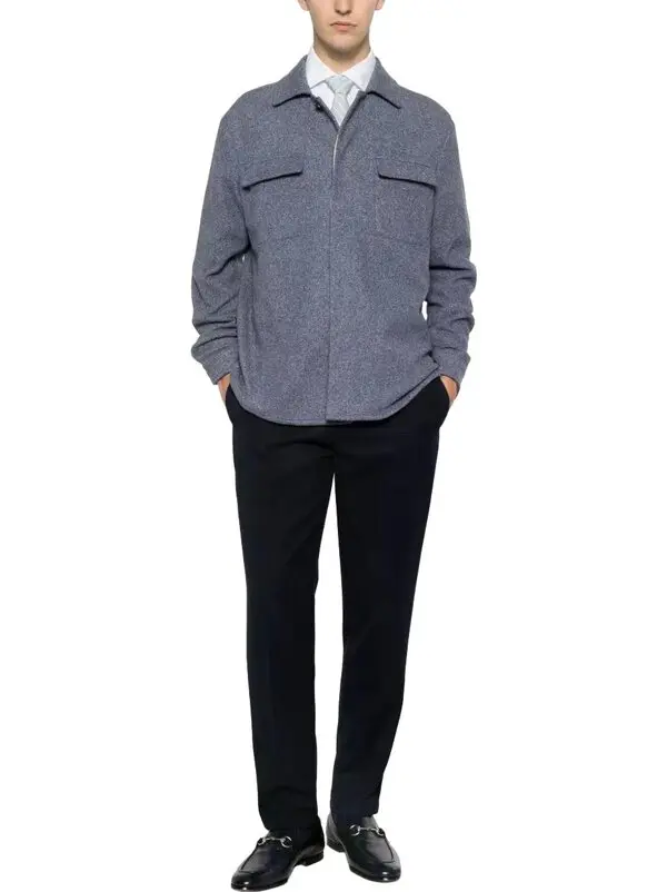 Eleventy Flap-pocket Shirt Jacket - Blue