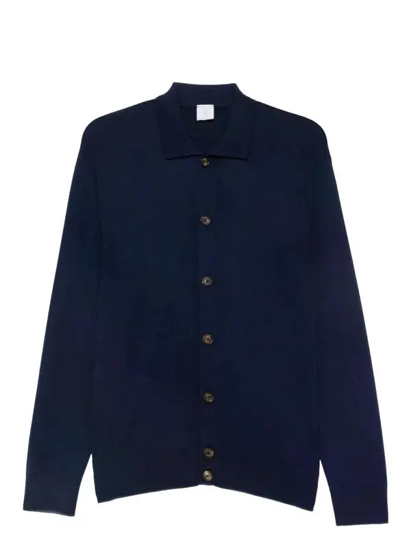 Eleventy Button-fastening Knitted Cardigan - Blue