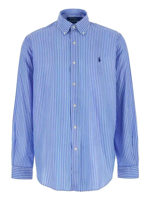 Polo Ralph Lauren Vertical-stripe Cotton Shirt - Blue