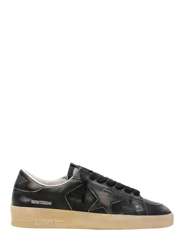GOLDEN GOOSE Stardan Leather Sneakers With Star Detail - Black
