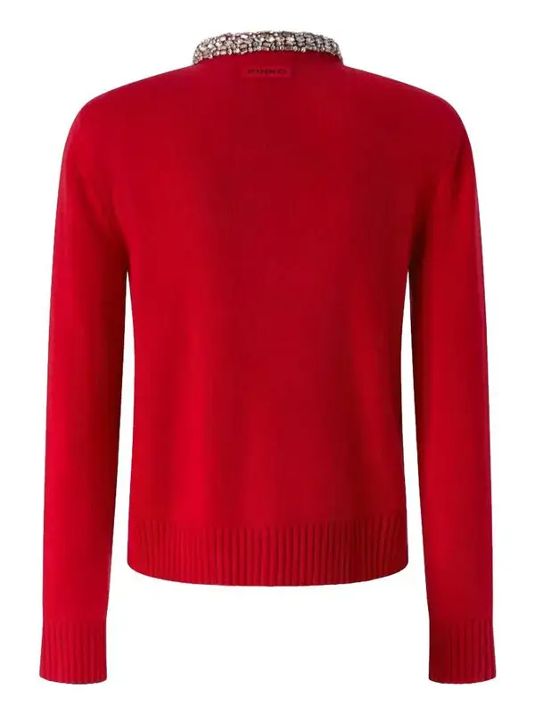 Pinko Embellished-collar Cardigan - Red