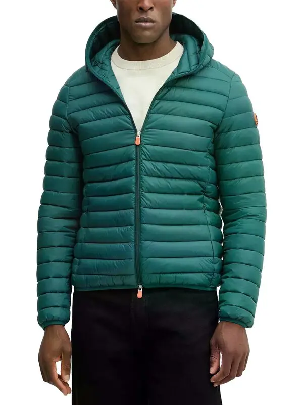 SAVE THE DUCK Zip-fastening Hooded Jacket - Green