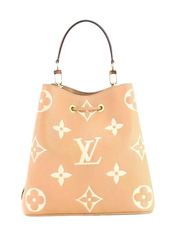 LOUIS VUITTON Neonoe Handbag Bicolor Monogram Empreinte Giant Mm Bucket Bag - Neutrals