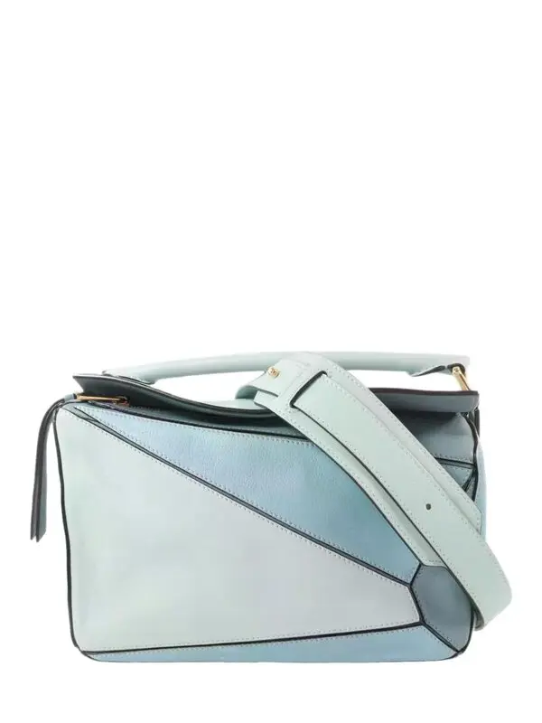 Loewe Puzzle Panelled Shoulder Bag - Blue