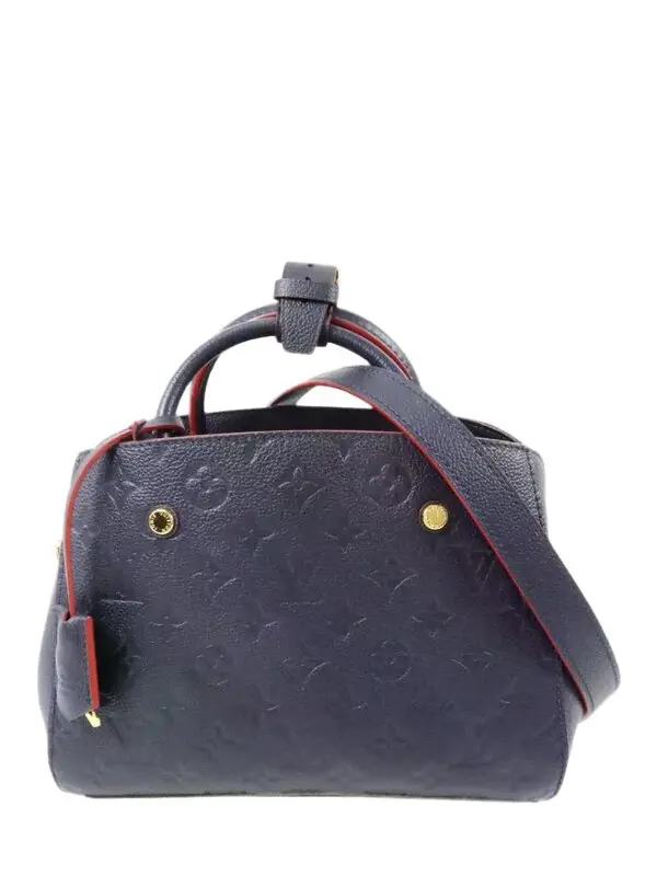 LOUIS VUITTON Monogram Empreinte Montaigne Bb Handbag - Blue