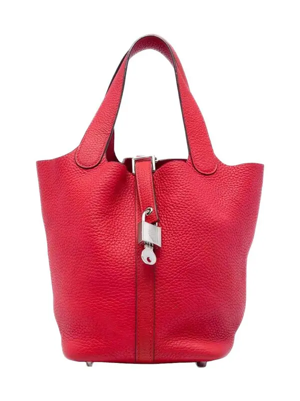 Hermès 2016 Clemence Picotin Lock 18 Handbag - Red