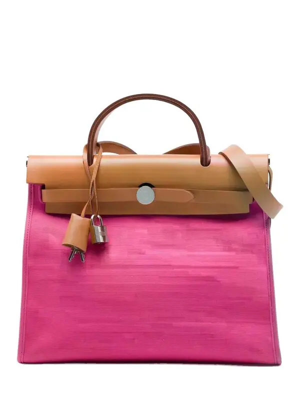 Hermès 2013 Toile Herbag Zip 31 Satchel - Pink
