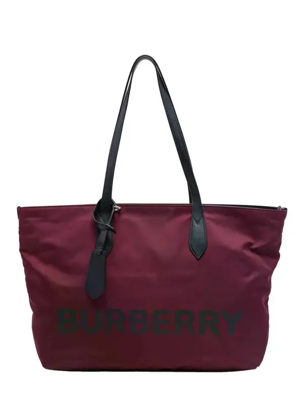 Burberry 2018-2023 Eco Nylon Logo Tote Bag - Red