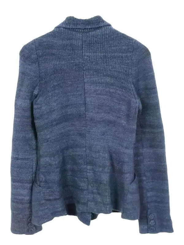 Dior Double-breasted Knit Jacket - Blue