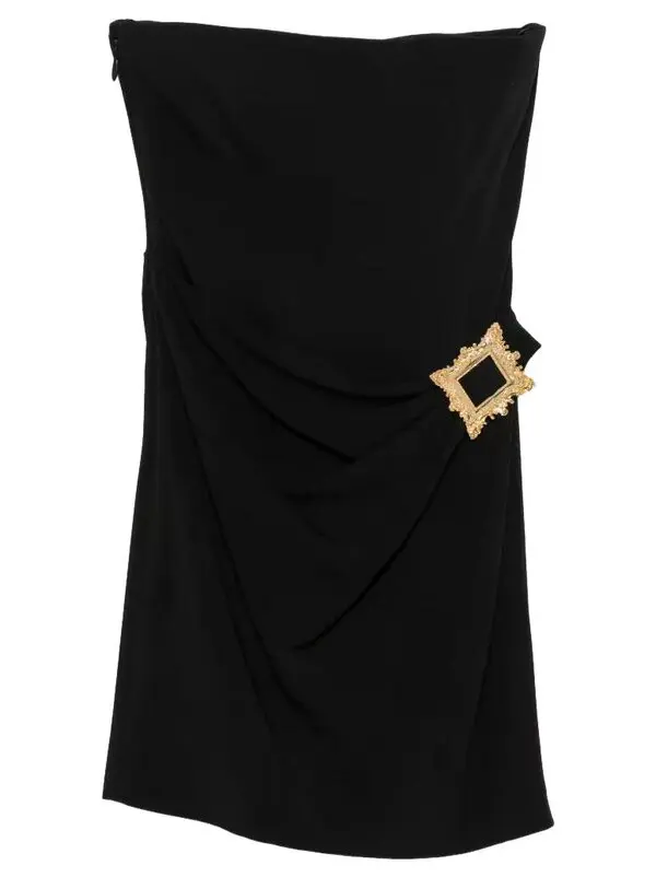 Moschino Buckle-detail Strapless Dress - Black