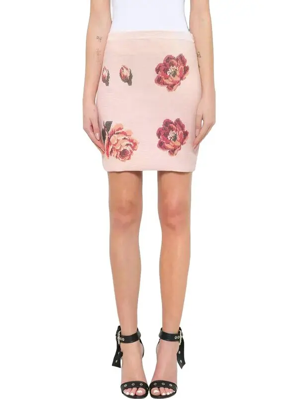 Alexander McQueen Tapestry Jacquard Mini Skirt - Pink