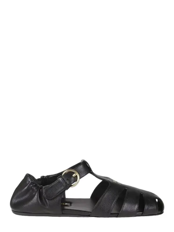 Miu Miu Logo-lettering Caged Sandals - Black