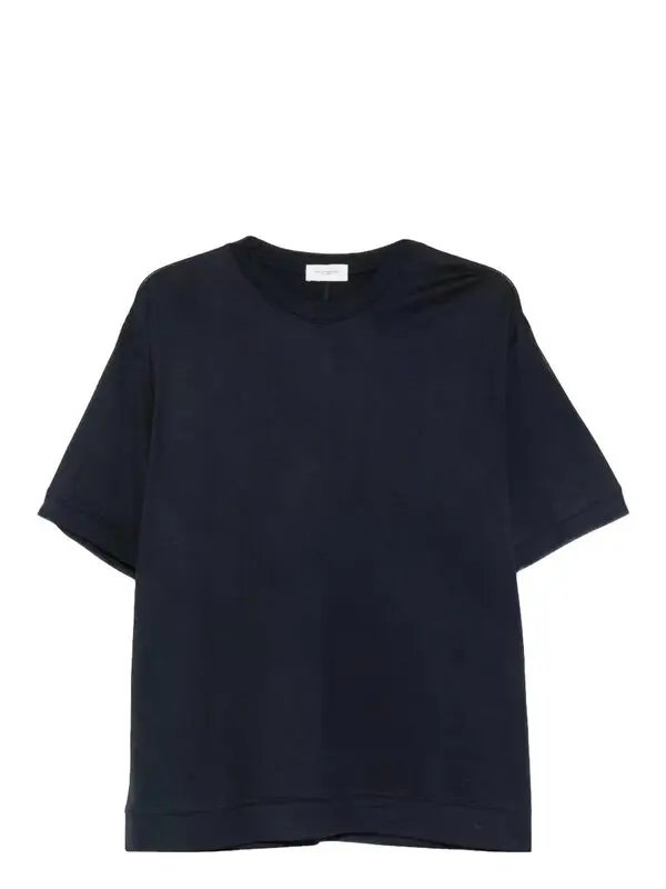 PAOLO PECORA Ribbed-trim Short-sleeve T-shirt - Blue