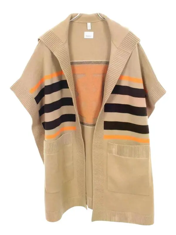 Burberry Tb-logo Hooded Cardigan - Neutrals
