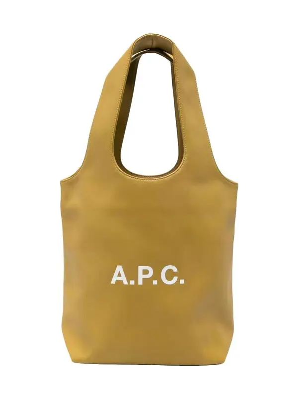 A.p.c. Logo Print Tote Bag - Yellow
