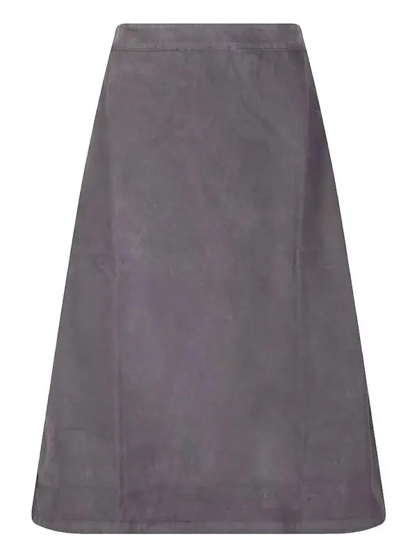 Labo.art Elasticated Waist Cotton Midi Skirt - Grey