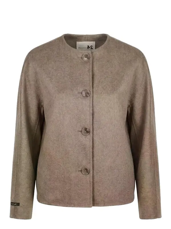 MANZONI 24 Cashmere Button-front Jacket - Brown