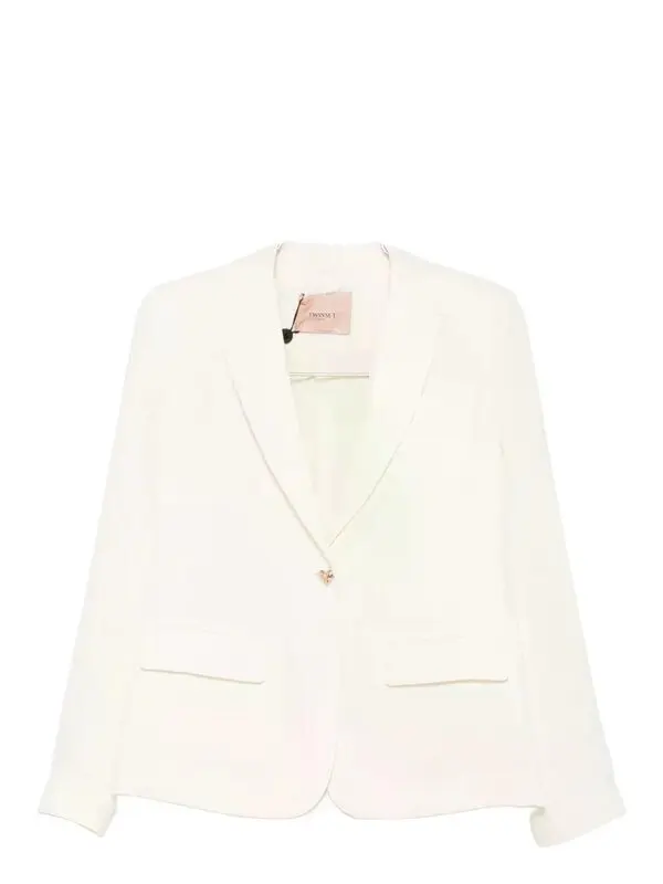 TWINSET Heart-motif Single-breasted Blazer - White