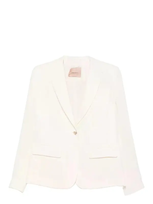 TWINSET Heart-motif Single-breasted Blazer - White