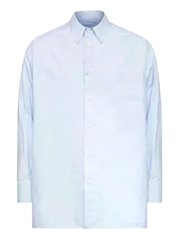 MAISON MARGIELA Cotton Poplin Shirt - Blue