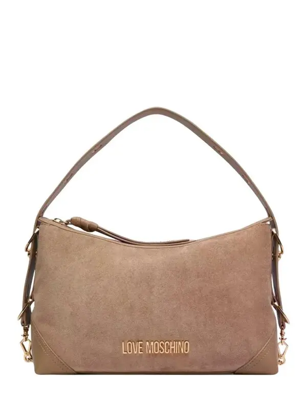 Moschino Logo-plaque Shoulder Bag - Neutrals