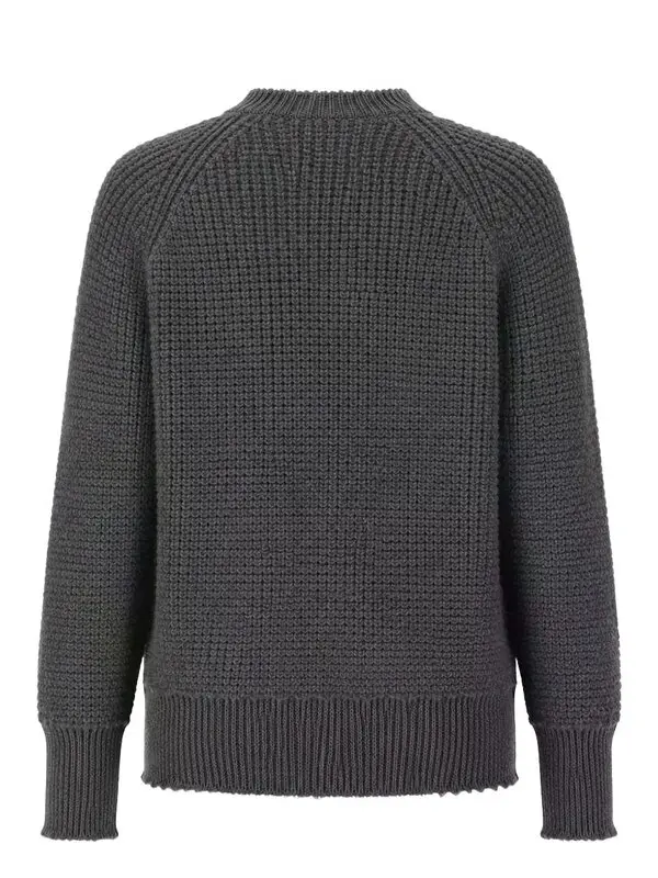 Dsquared2 Waffle-knit Raglan-sleeve Sweater - Grey