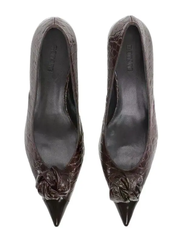 ROTATE BY BIRGER CHRISTENSEN Mid-heel Leather Pumps - Brown