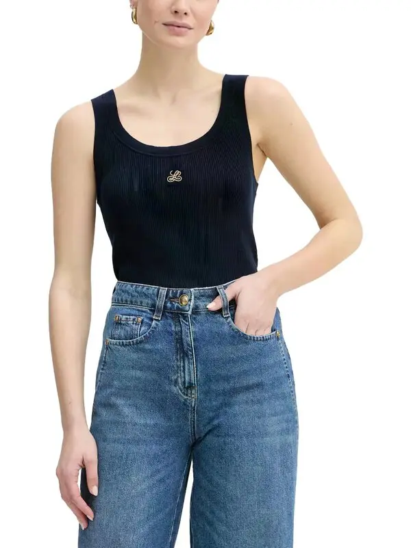 Luisa Spagnoli Ribbed Knit Tank Top - Blue
