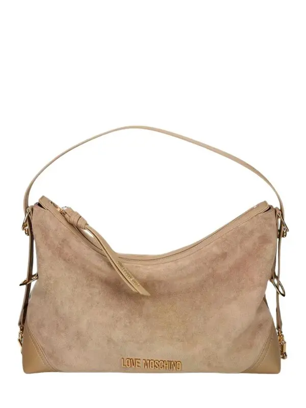 Moschino Logo-appliqué Shoulder Bag - Neutrals