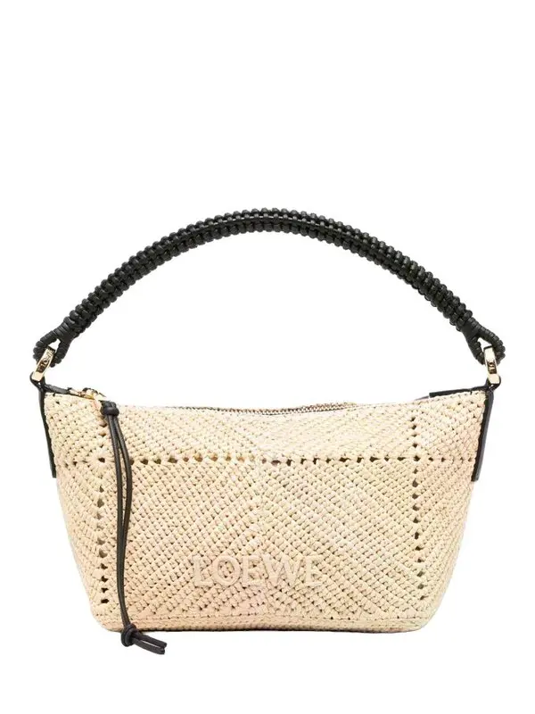 Loewe Paula's Ibiza Logo-embroidered Clutch Bag - Neutrals