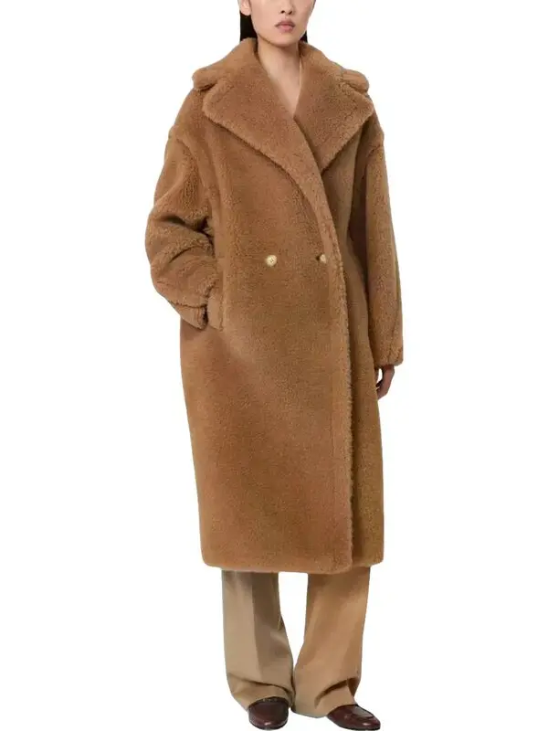 Max Mara Teddy Double-breasted Coat - Brown