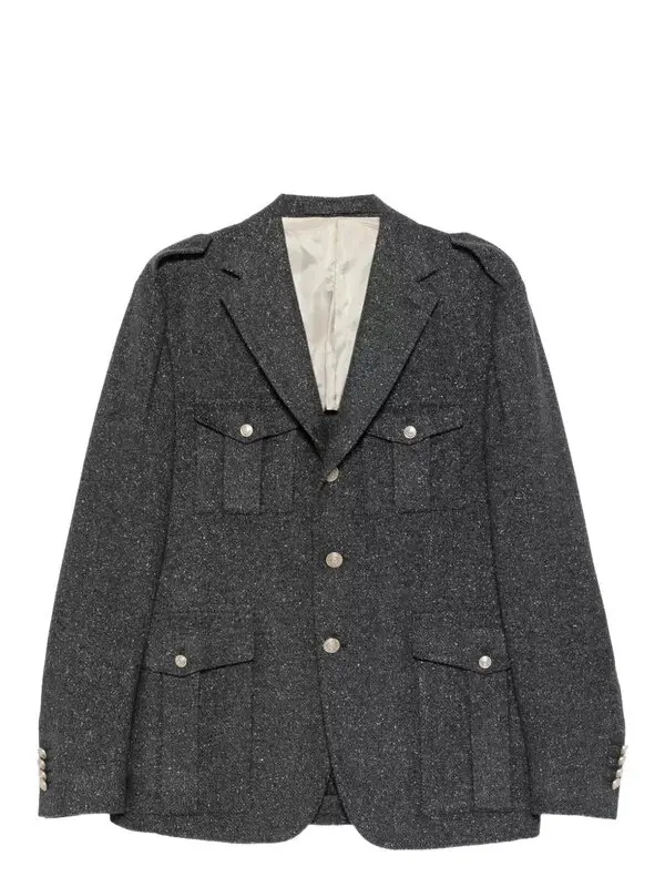 Eleventy Epaulette Detail Jacket - Grey