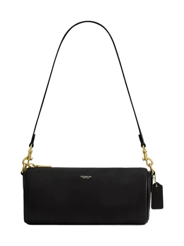 COACH Cylindrical Leather Shoulder Bag - Black