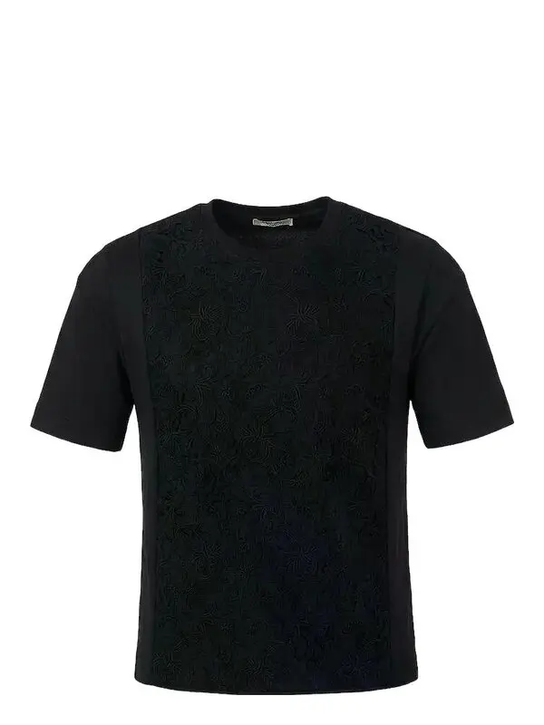 Valentino Garavani Lace-panel T-shirt - Black