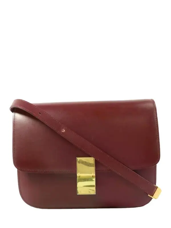 Celine Medium Classic Box Shoulder Bag - Red