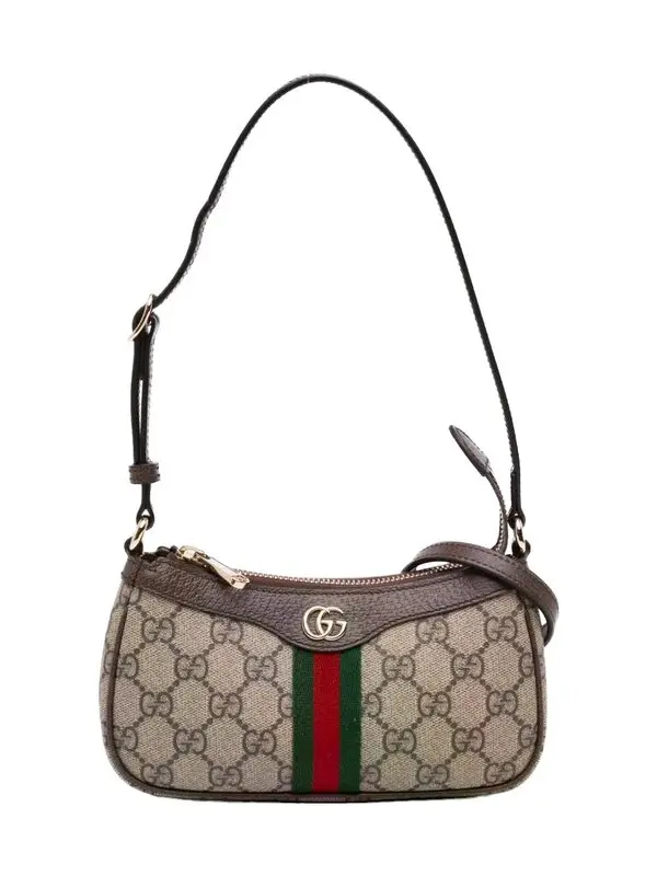 Gucci Mini Gg Supreme Web Ophidia Crossbody Bag - Neutrals