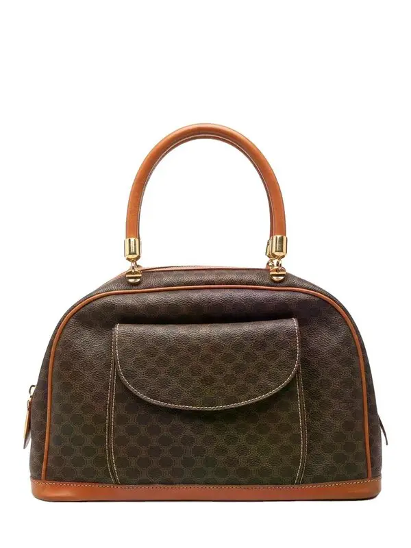 Celine Macadam Coated Canvas Handbag - Brown