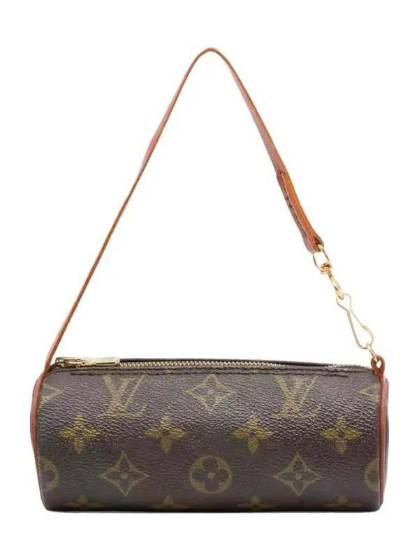 LOUIS VUITTON Monogram Papillon Pochette Handbag - Brown
