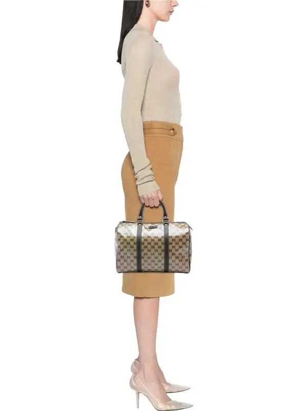 Gucci Monogram Boston Bag - Neutrals