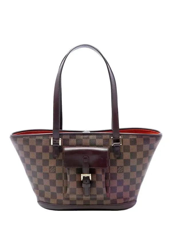 LOUIS VUITTON 2004 Damier Ebene Manosque Pm Shoulder Bag - Brown