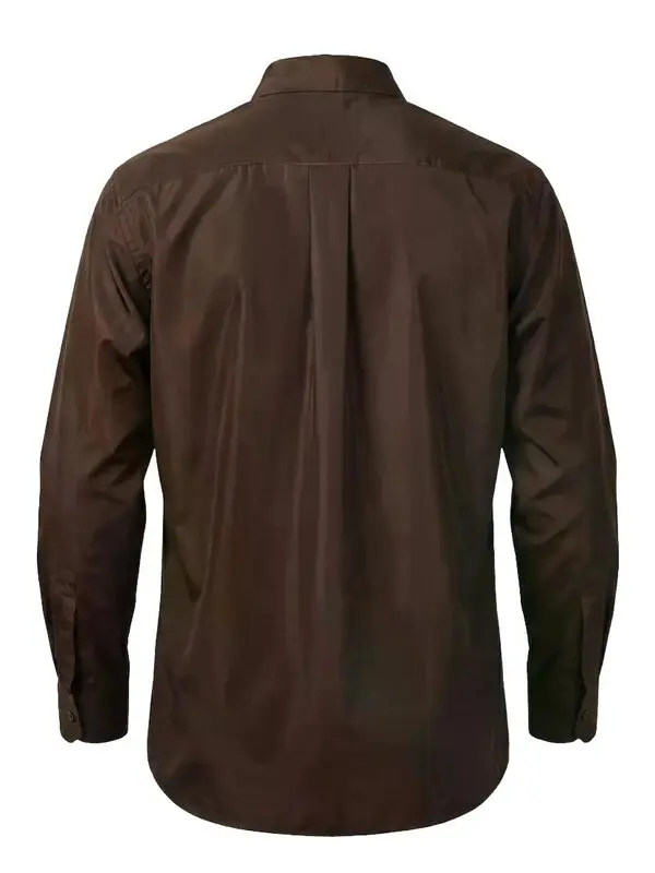 Valentino Garavani Twisted-detail Long-sleeve Shirt - Brown