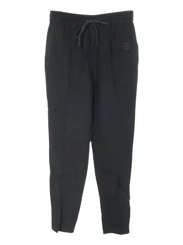 Burberry Logo-embroidered Jogger Style Trousers - Black