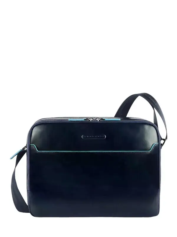 PIQUADRO Leather Backpack - Blue