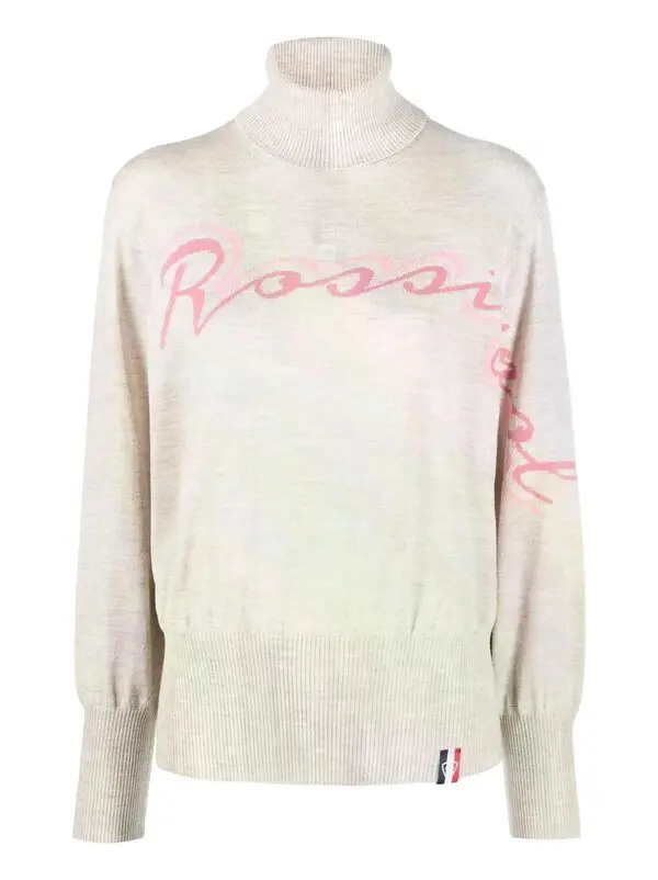 Rossignol Logo Intarsia Merino Wool Blend Jumper - Neutrals