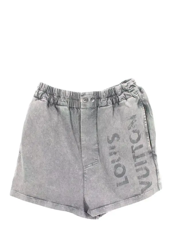 LOUIS VUITTON 2010s Logo-print Shorts - Grey