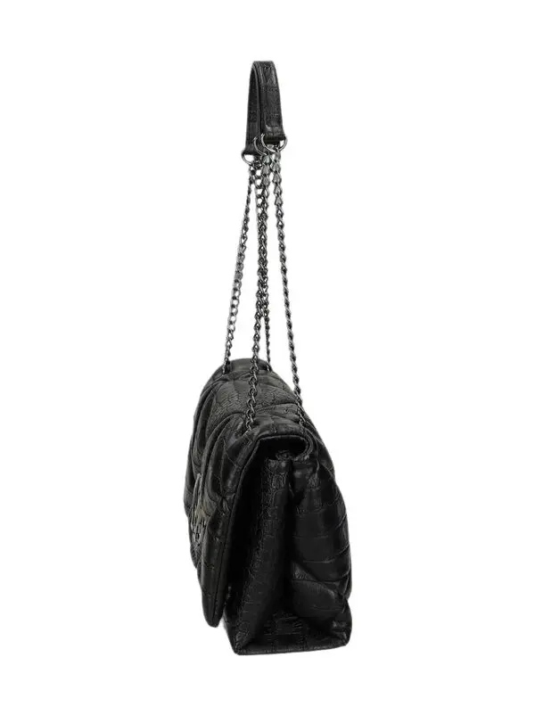 Moschino Logo-appliqué Shoulder Bag - Black