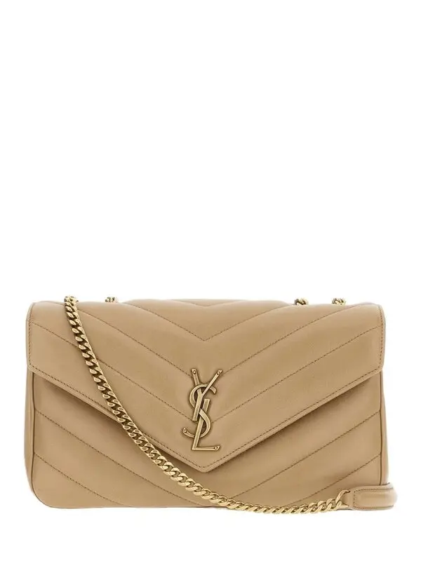 Saint Laurent Loulou Medium Leather Shoulder Bag - Brown