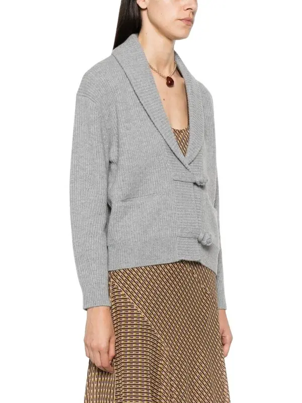 FORTE_FORTE Cashmere Blend Cardigan - Grey